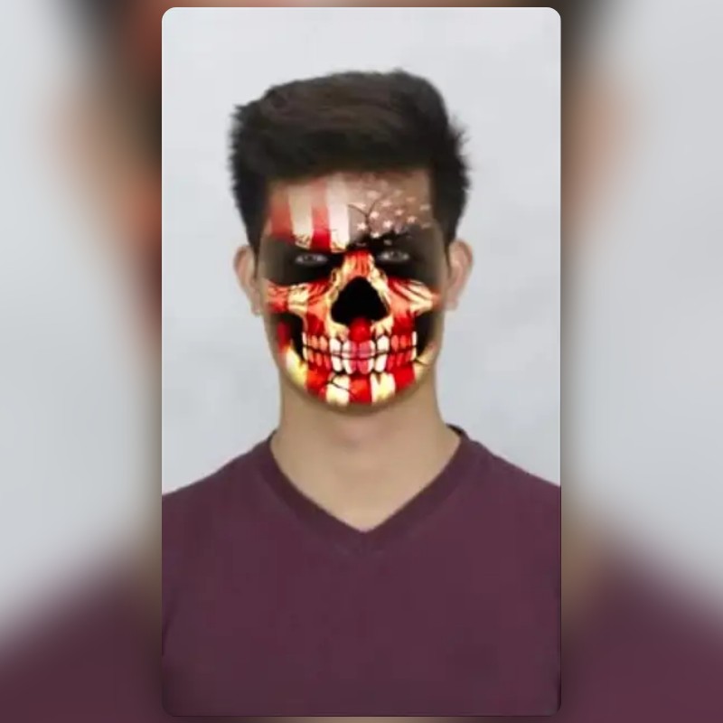 USA Flag Skull Lens by Joe Black - Snapchat Lenses and Filters