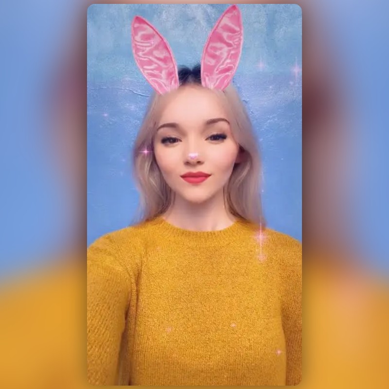 Pink Rabbit Lens by Snapchat - Snapchat Lenses and Filters