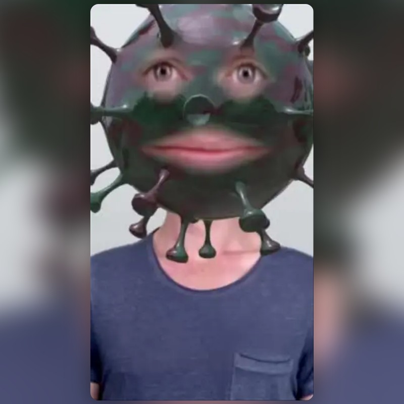 Corona Covid Head Lens by Jeff Rayner - Snapchat Lenses and Filters
