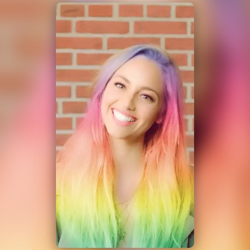 Rainbow Hair Lens by Snapchat - Snapchat Lenses and Filters