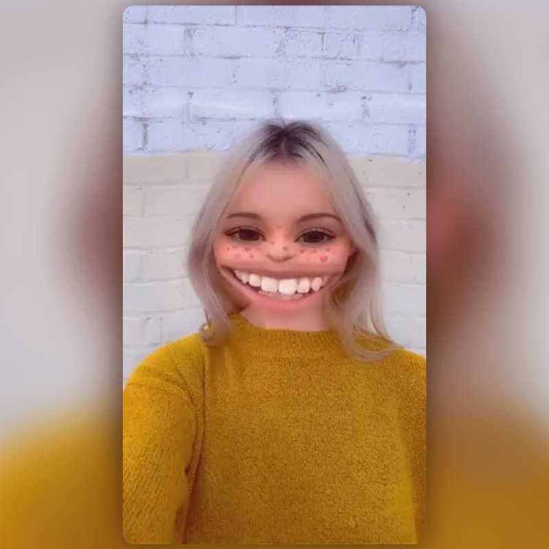 Big Mouth and Hearts Lens by Snapchat - Snapchat Lenses and Filters