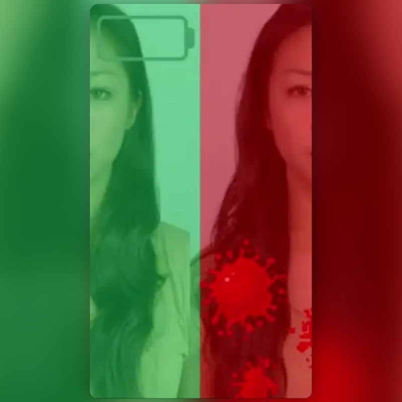 Red Green Light Lens by ginthaputri 🍦🍟🍕🍝🍧 - Snapchat Lenses and Filters