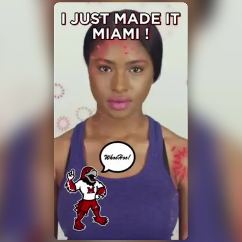 Accepted by Miami! Filter by MiamiOH Marketing Department | Snapchat Lenses