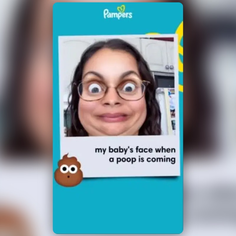 Poop Face Lens by Pampers - Snapchat Lenses and Filters