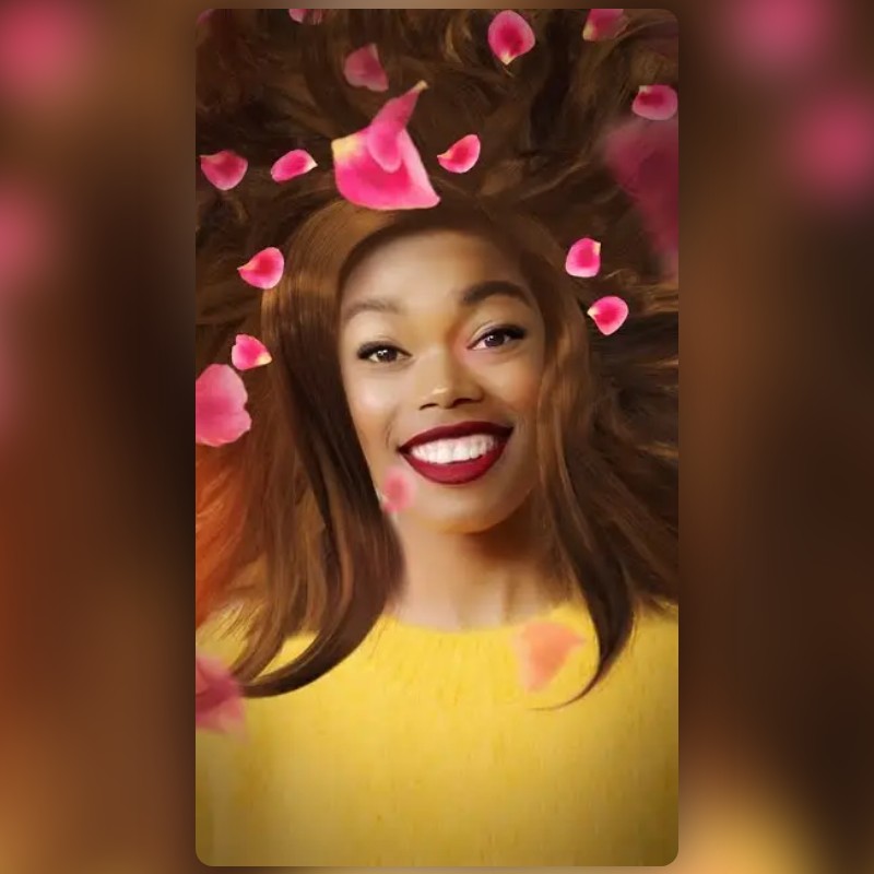 In Rose Petals Lens by Snapchat - Snapchat Lenses and Filters