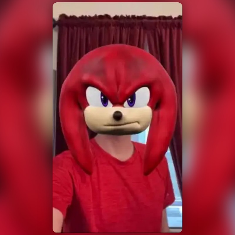 Knuckles - Sonic 2 Lens by No The Robot - Snapchat Lenses and Filters