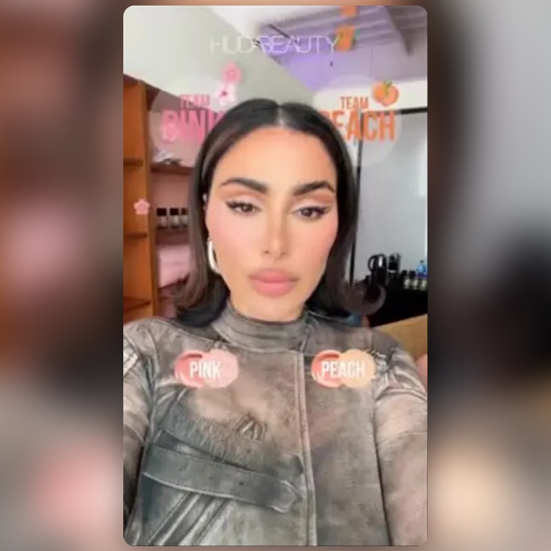 Huda Pink Vs Peach Lens by HudaBeauty💄 - Snapchat Lenses and Filters