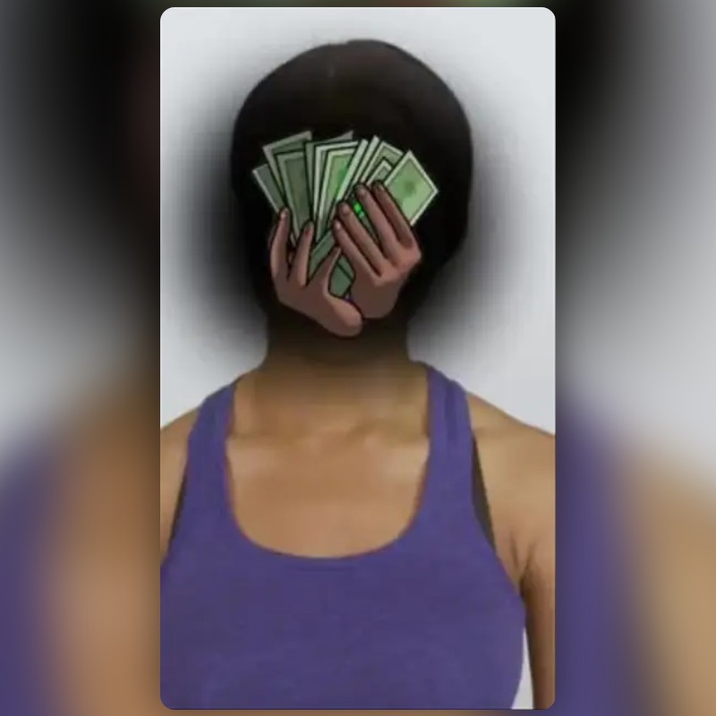 No Face Money Lens by Snapchat - Snapchat Lenses and Filters