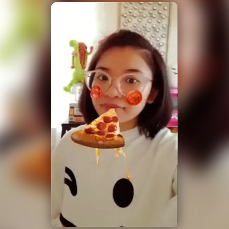 Cheesy Pizza Lens by CyreneQ - Snapchat Lenses and Filters