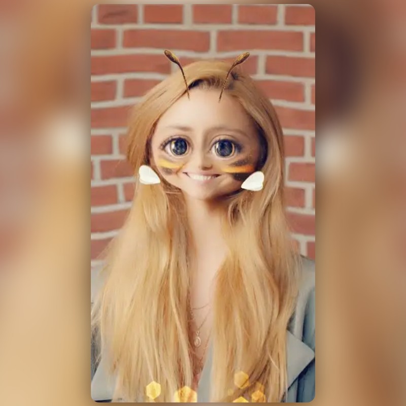 Cute Bee Lens by Snapchat - Snapchat Lenses and Filters