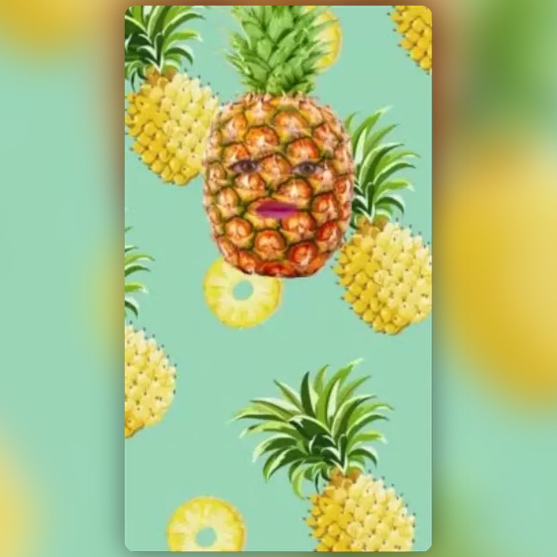 Pineapple Fruit Lens by Sahda Ardelia - Snapchat Lenses and Filters