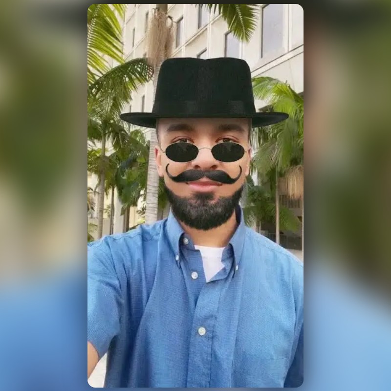 Classy Hat & Beard Lens by Snapchat - Snapchat Lenses and Filters