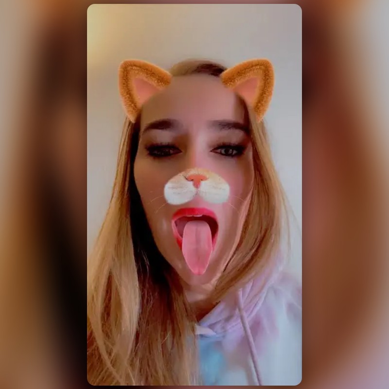 Cute Cat tongue Lens by Snapchat - Snapchat Lenses and Filters