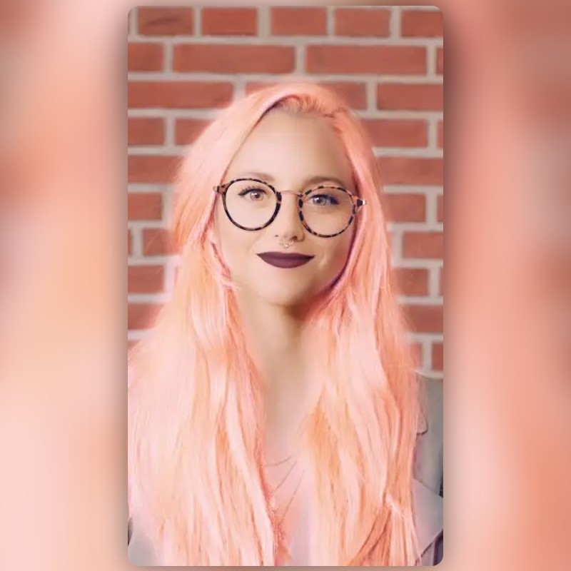 Pink Hair and Glasses Lens by Snapchat - Snapchat Lenses and Filters