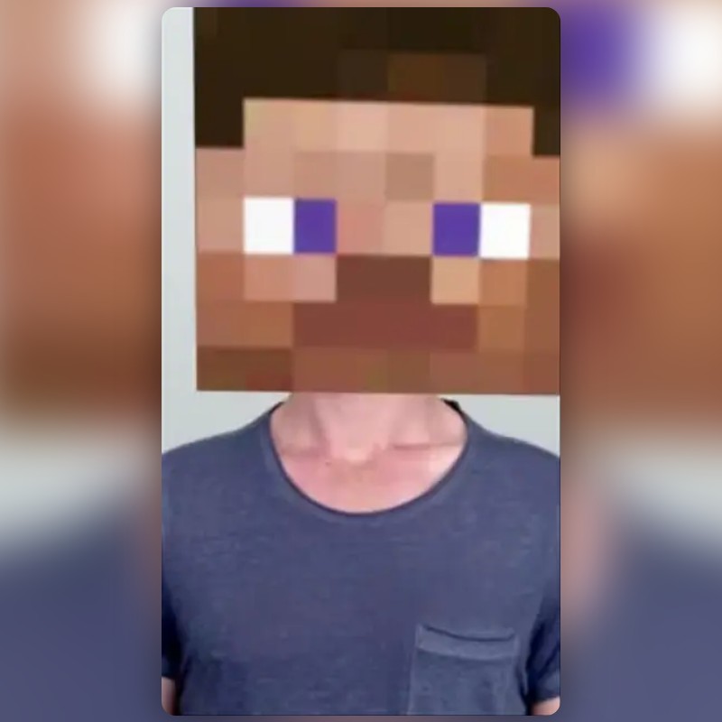 Minecraft head Lens by Aap DeAap - Snapchat Lenses and Filters