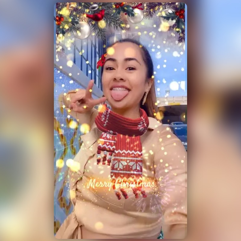 Merry Christmas Sсarf Lens by Snapchat - Snapchat Lenses and Filters