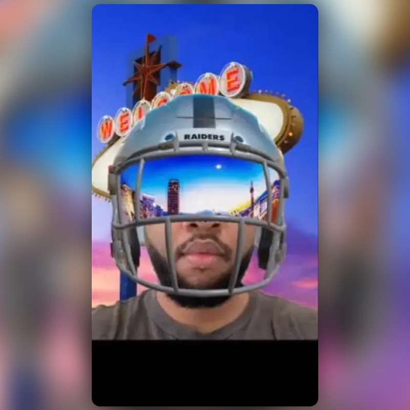 Raiders Helmet Lens by Las Vegas Raiders - Snapchat Lenses and Filters