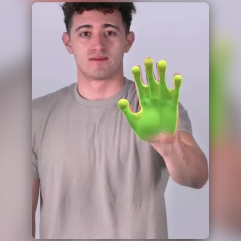 Green Hand Filter by Yogesh Singh⚡ | Snapchat Lenses