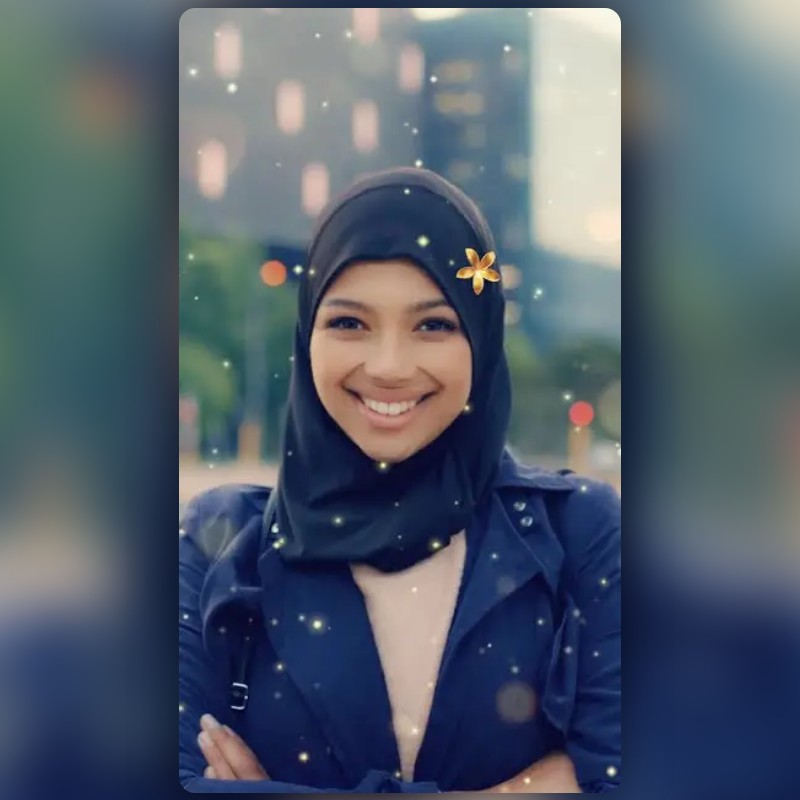 Small golden flower Lens by Snapchat - Snapchat Lenses and Filters