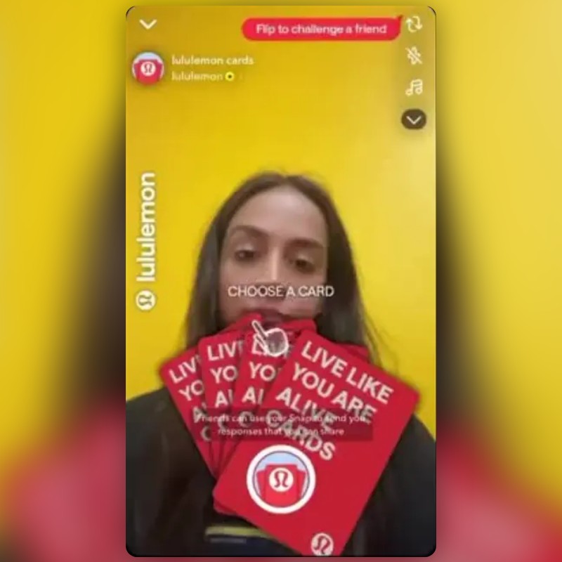 lululemon cards Filter by lululemon | Snapchat Lenses