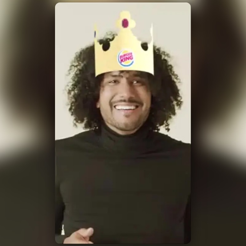 Burger king Crown Lens by Bill Bounab - Snapchat Lenses and Filters
