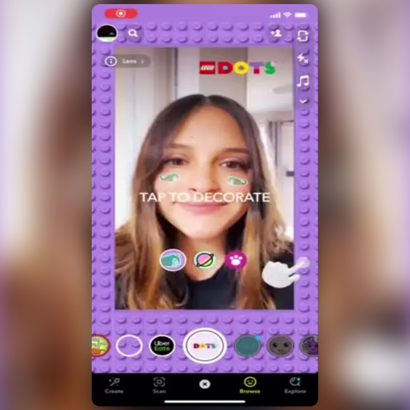 Lego Dots Lens by LEGO - Snapchat Lenses and Filters