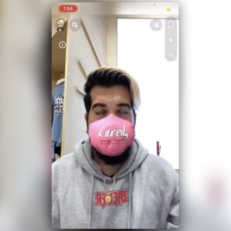 Laced Face Mask Lens - Snapchat Lenses and Filters