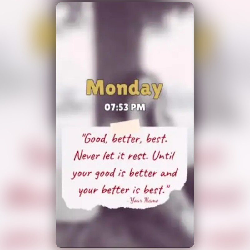 Quotes Time 2 Filter by Meraj Anwar | Snapchat Lenses