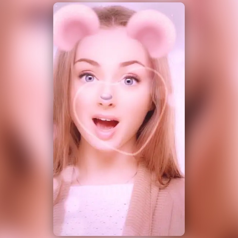 Lovely Pink Bear Filter by Snapchat | Snapchat Lenses