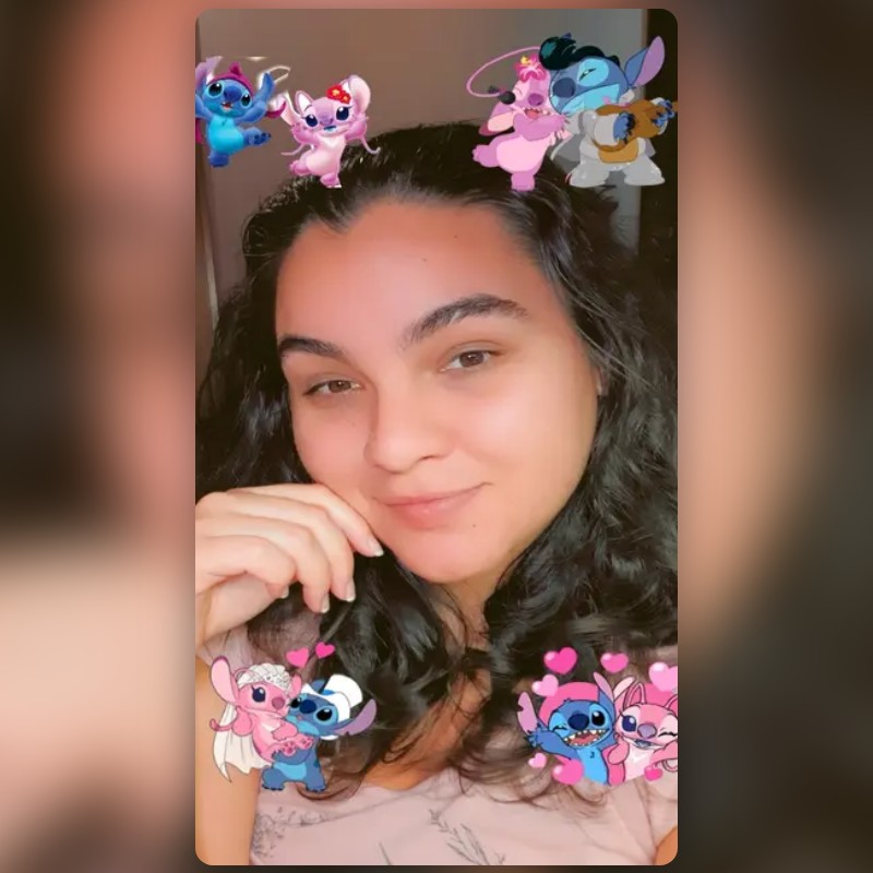Stitch and Angel Lens by Ilza Duarte - Snapchat Lenses and Filters