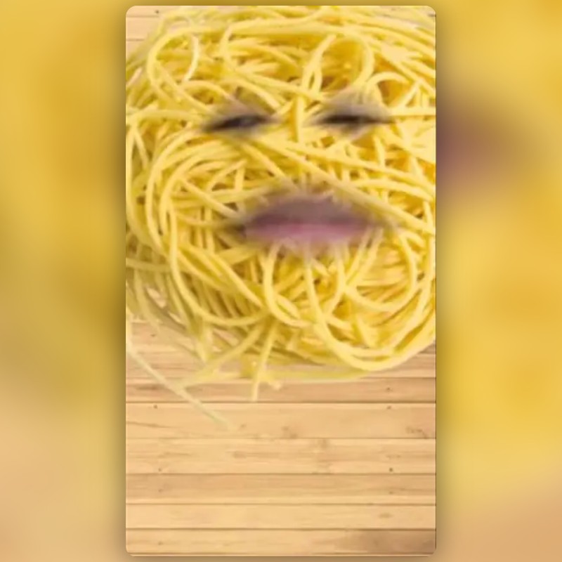 Noodle Face Lens by Danielle Grace - Snapchat Lenses and Filters