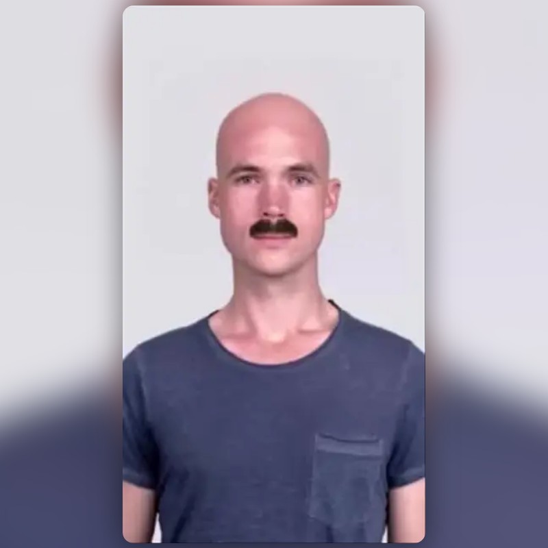 Bald head Mustache Lens by Aleksandr Fil - Snapchat Lenses and Filters