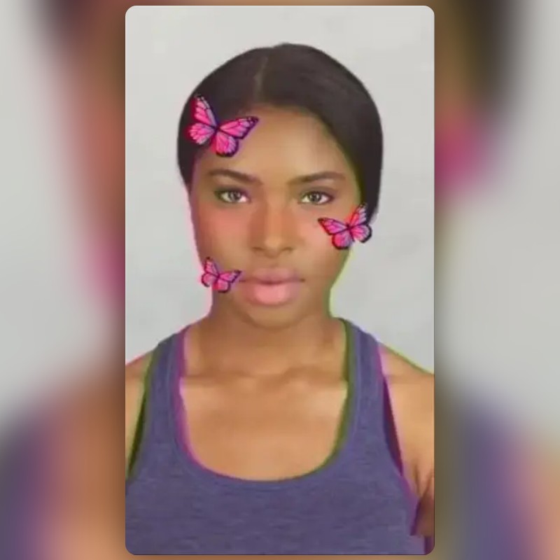 Pink Butterfly VHS Lens by nyquil