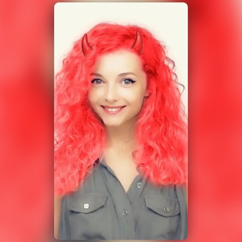 Red Horns Filter by Snapchat | Snapchat Lenses