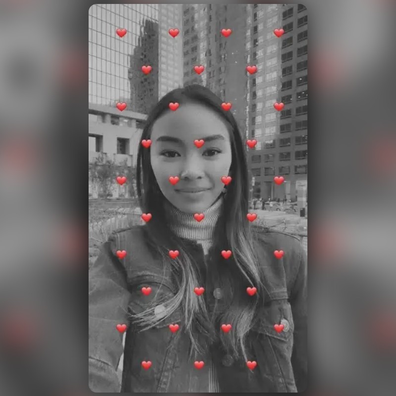 เลนส์ Hearts Pattern ️ สร้างโดย Snapchat - เลนส์และฟิลเตอร์ Snapchat