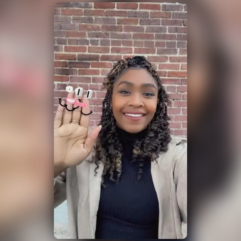 Faces On Fingers Lens by Snapchat - Snapchat Lenses and Filters