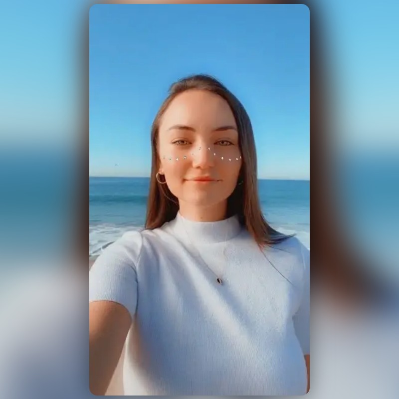 Diamonds on Face Lens by Snapchat - Snapchat Lenses and Filters