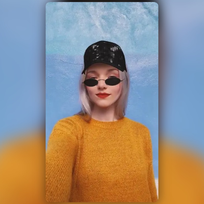 Glitter Cap Lens by Snapchat - Snapchat Lenses and Filters