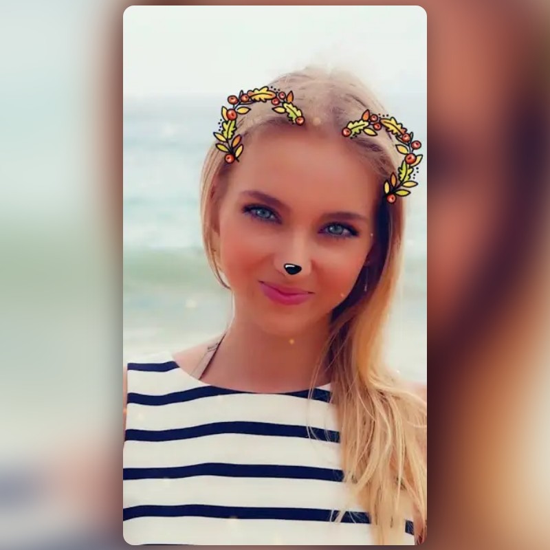 Fall Leaves Bear Lens by Snapchat - Snapchat Lenses and Filters