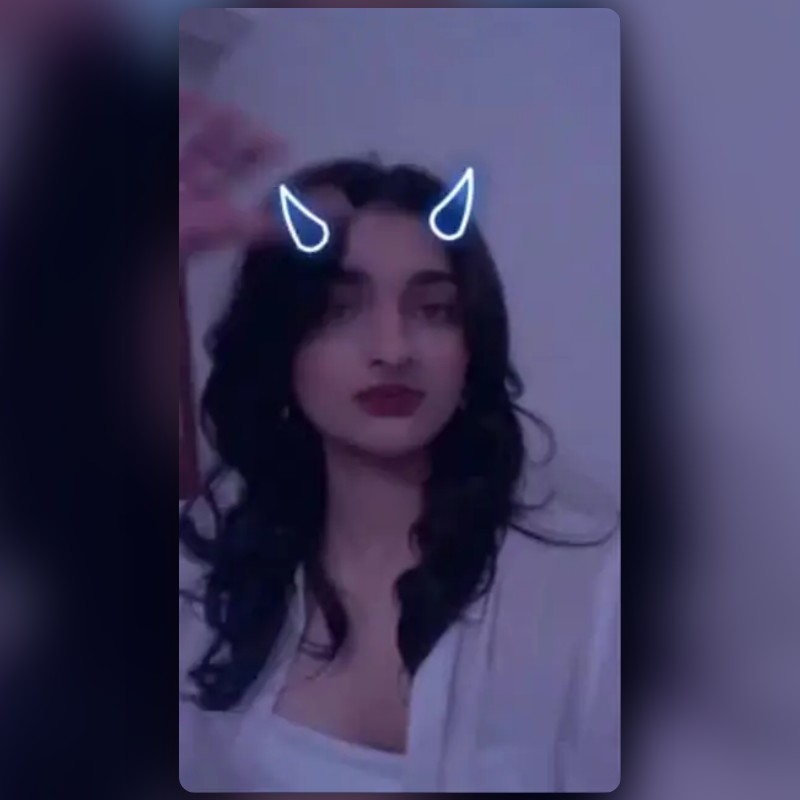 blue devil Lens by Ritika - Snapchat Lenses and Filters