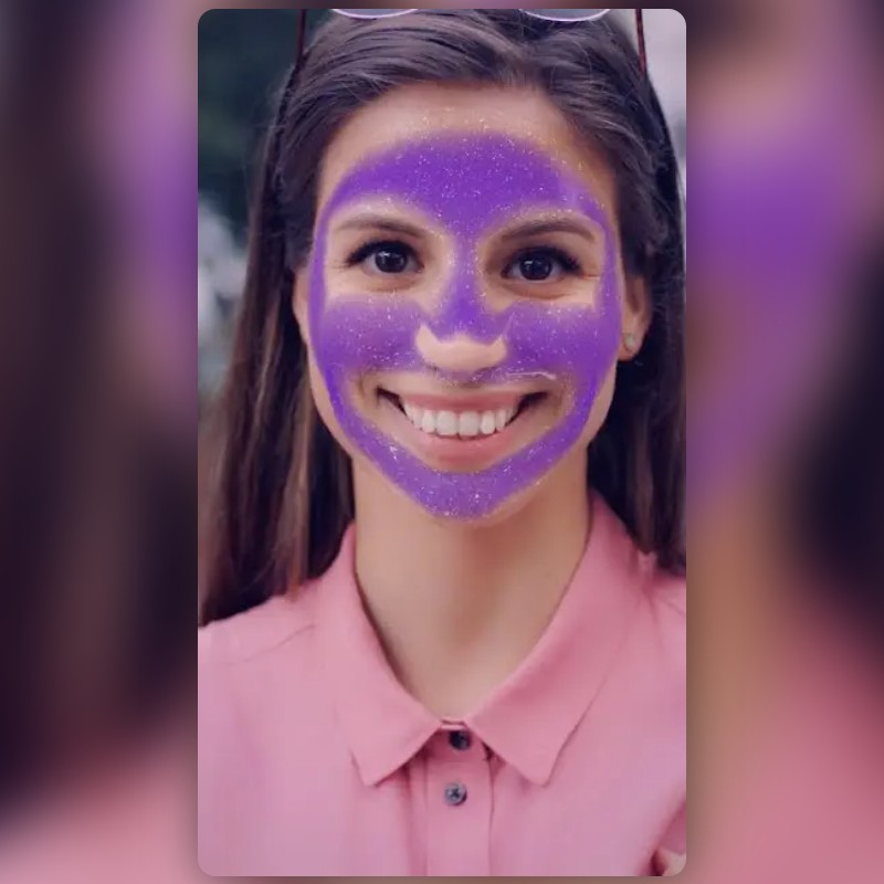 Dark Purple Glitter Mask Lens by Snapchat - Snapchat Lenses and Filters
