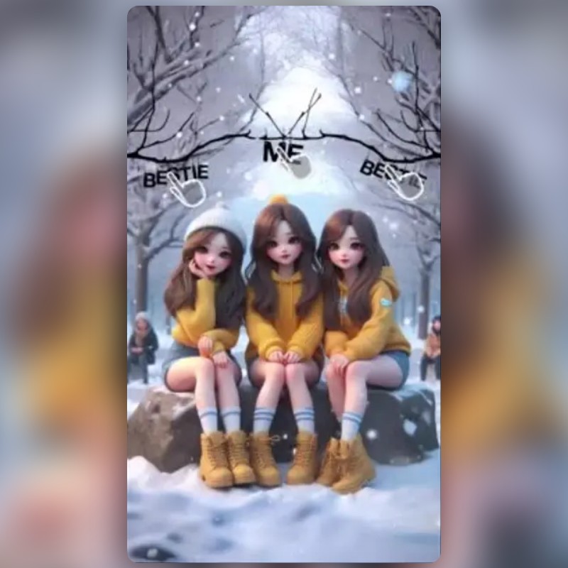 3 Bestie lens by Aesthetic_Ai - Snapchat Lenses and Filters