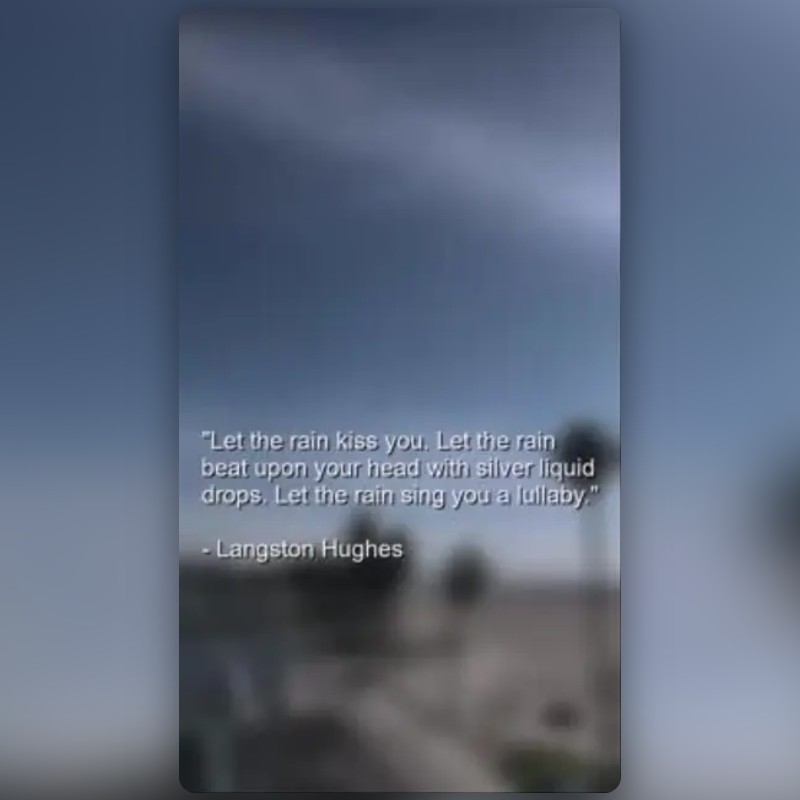 let the rain Filter by jessye | Snapchat Lenses