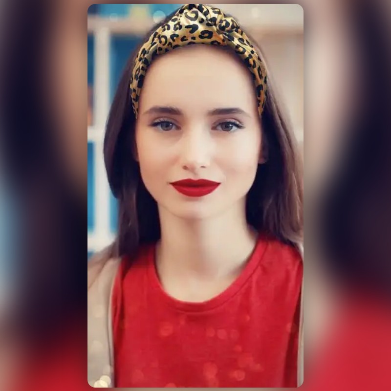 Leopard Headband Lens by Snapchat - Snapchat Lenses and Filters