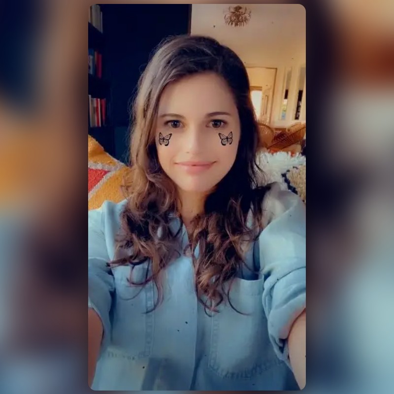 Butterfly Tattoo Lens by Snapchat - Snapchat Lenses and Filters