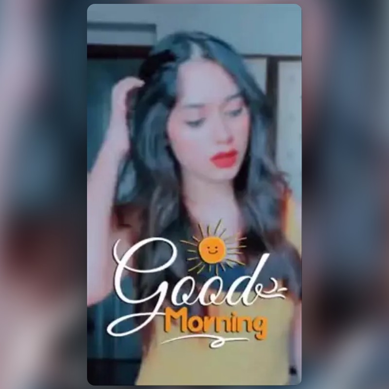 Good Morning Face Lens by Sunny Bahadurpuria🎥 - Snapchat Lenses and Filters