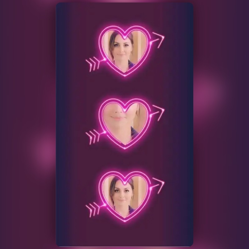 Neon Heart Frame Lens by Snapchat - Snapchat Lenses and Filters