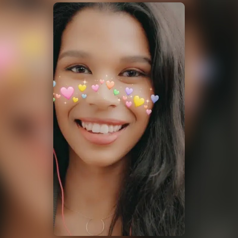 Hearts Freckles Lens by Snapchat - Snapchat Lenses and Filters