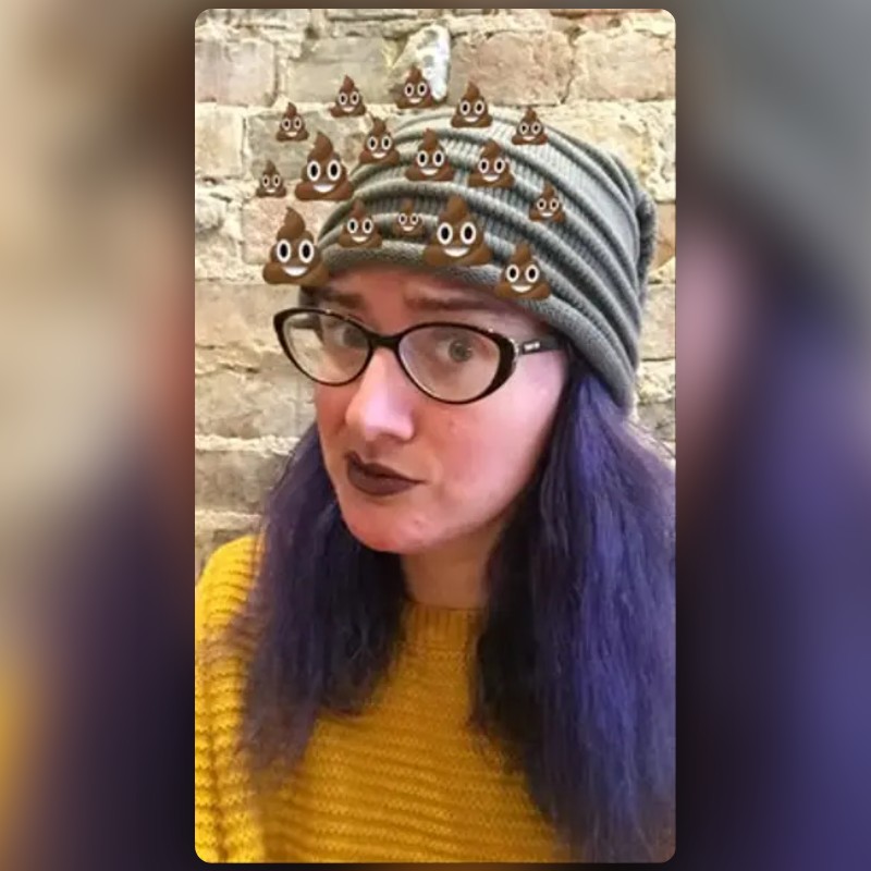 Poop Emoji Crown Lens by R͙h͙o͙n͙d͙a͙ - Snapchat Lenses and Filters