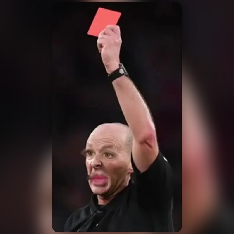 Red Card Football Lens by hana - Snapchat Lenses and Filters